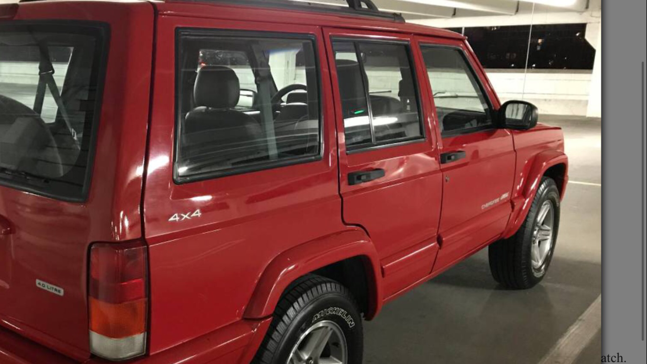 2000 Jeep Cherokee Classic “Flame Red” na prodej